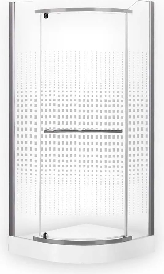 ELARIS 80 cm Stříbrná Sklo POTISK 195 cm 4520001