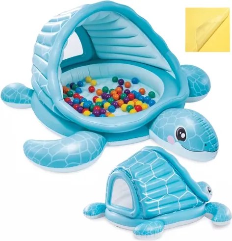 Nafukovací bazén se stříškou 218 × 206 × 97 cm Turtle Cove Playland, I48677NP
