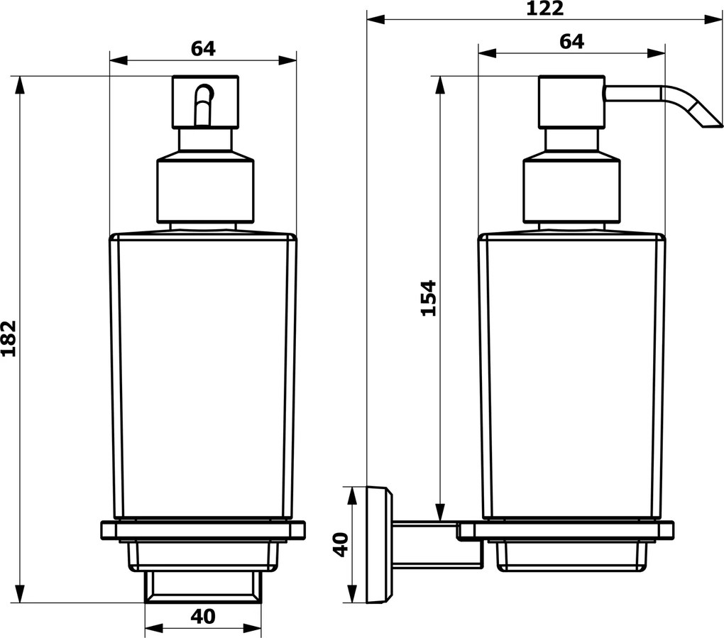 Gedy Gedy, COLORADO dávkovač mýdla, chrom/mléčné sklo, 6981