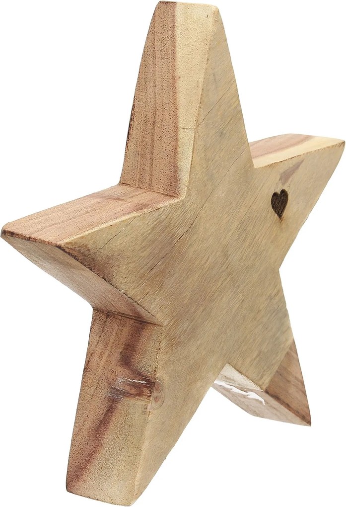 Dekorace Wooden Star II 20x4x20 cm