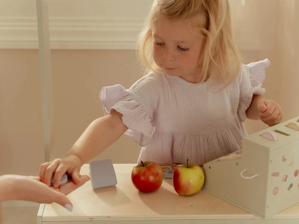Little Dutch Pokladna se skenerem a čtečkou karet dřevěná