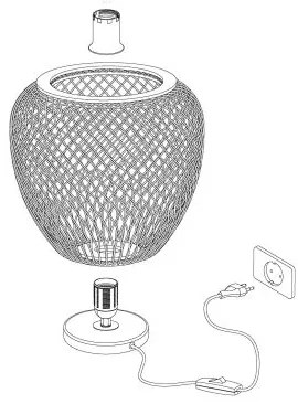 Eglo 55699 - Stolní lampa DEMBLEBY 1xE27/40W/230V béžová