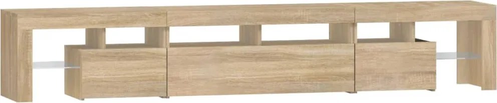 TV skříňka s LED osvětlením dub sonoma 230x36,5x40 cm 3152788