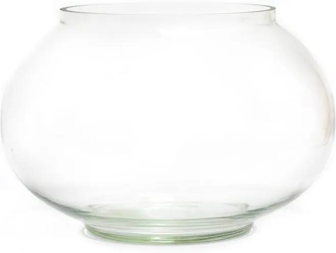 MIKA GLASS, s.r.o. Skleněná váza boule LIATRIS široká, průměr 18 cm | BIANO