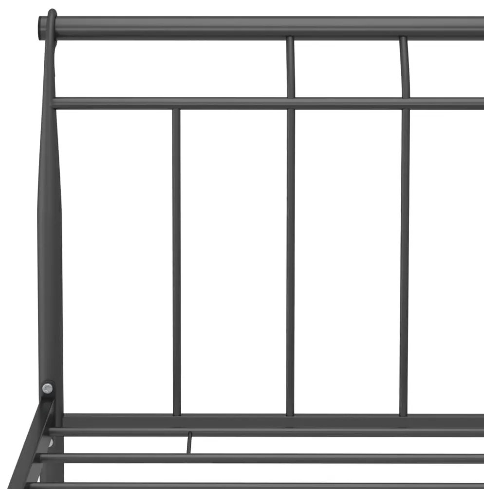 vidaXL Rám postele černý kovový 200 x 200 cm