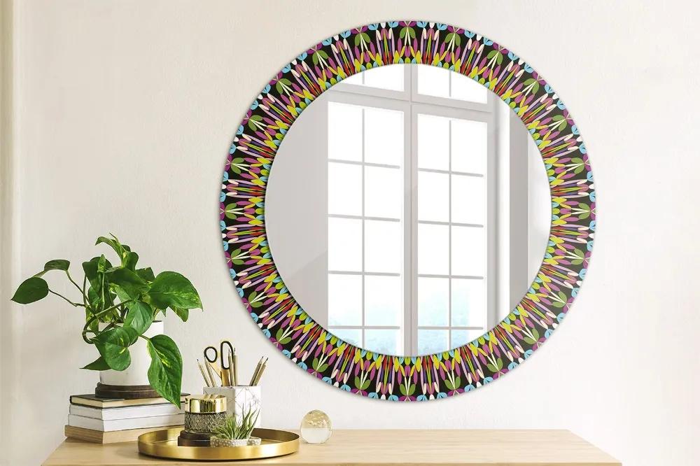 Kulaté dekorativní zrcadlo Psychedelický vzorec mandaly fi 60 cm