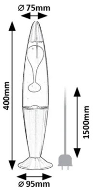 Rabalux 76106 - LED Lávová lampa LOLLIPOP LED/25W/230V