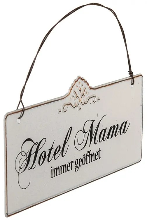 Plechová nástěnná cedule Mama Hotel