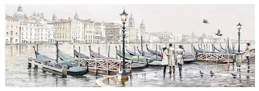Obraz Canvas Watercolor 45x140 ST403 Venezia Gondole