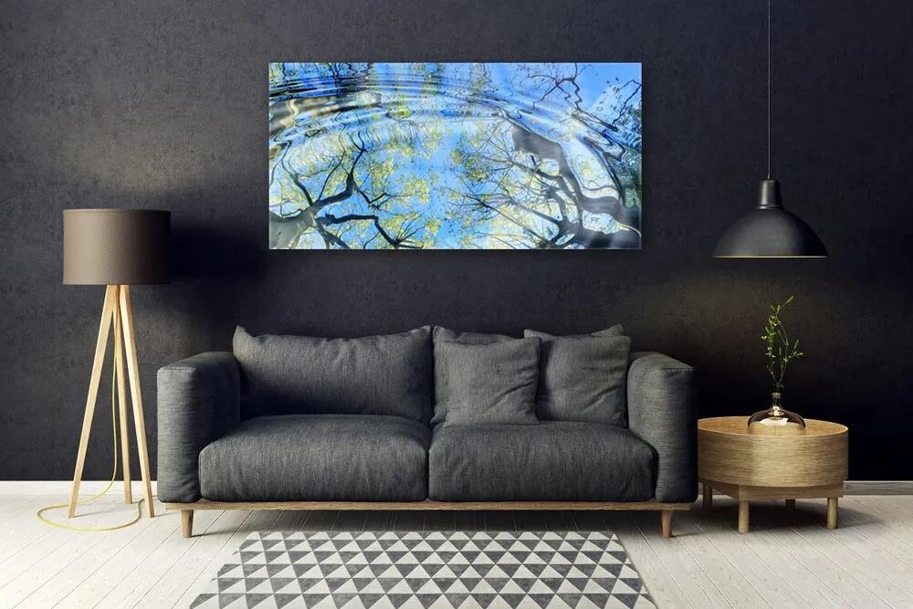 akrylový obraz Voda Stromy Umění 120x60 cm