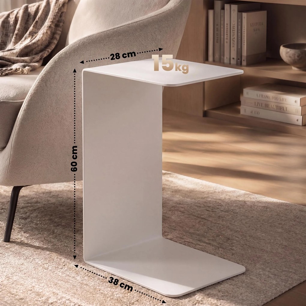 Odkládací stolek Selby 60 cm – bílá