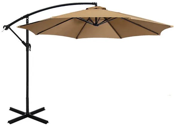 Závěsný slunečník 2,7 m - více barev - khaki