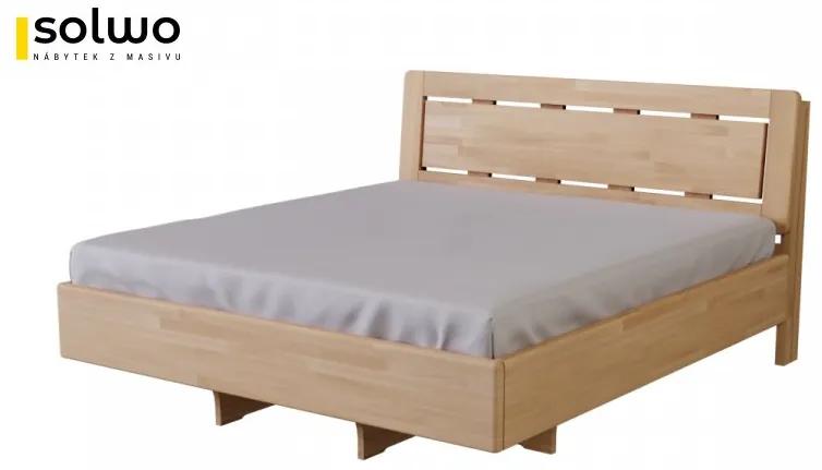 Masivní postel FENIX - Solwo Design Dřevo a odstín oleje: BUK Cink - Olej odstín BO106, Rozměr spací plochy: 220x200