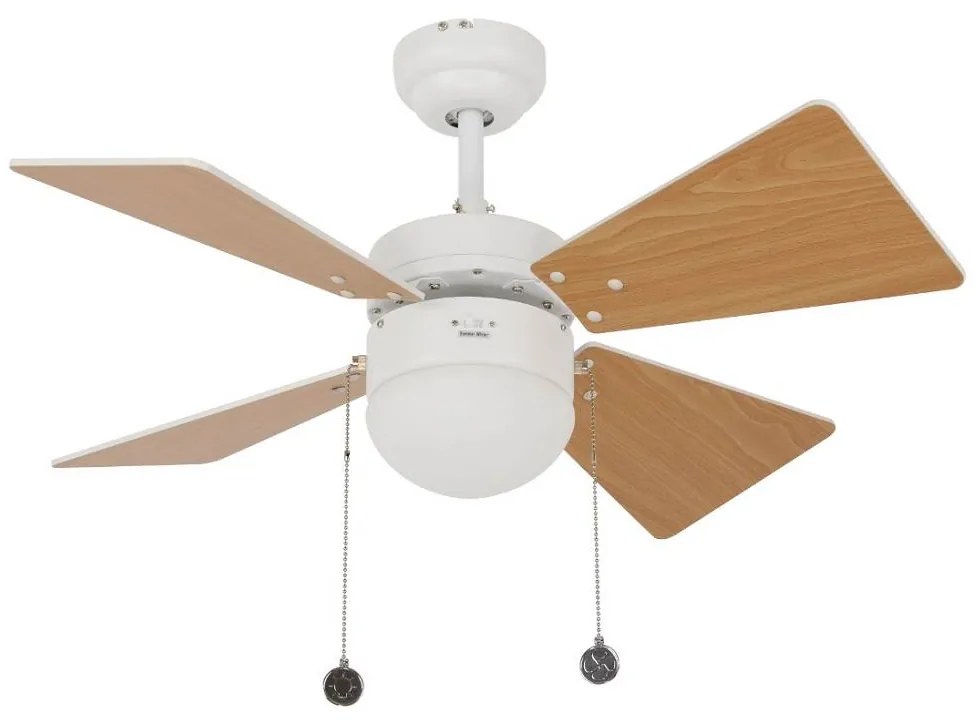 Reverzní stropní ventilátor na řetízkové ovládání s osvětlením LUCCI AIR BREEZER Beacon lighting B-VEN-512114