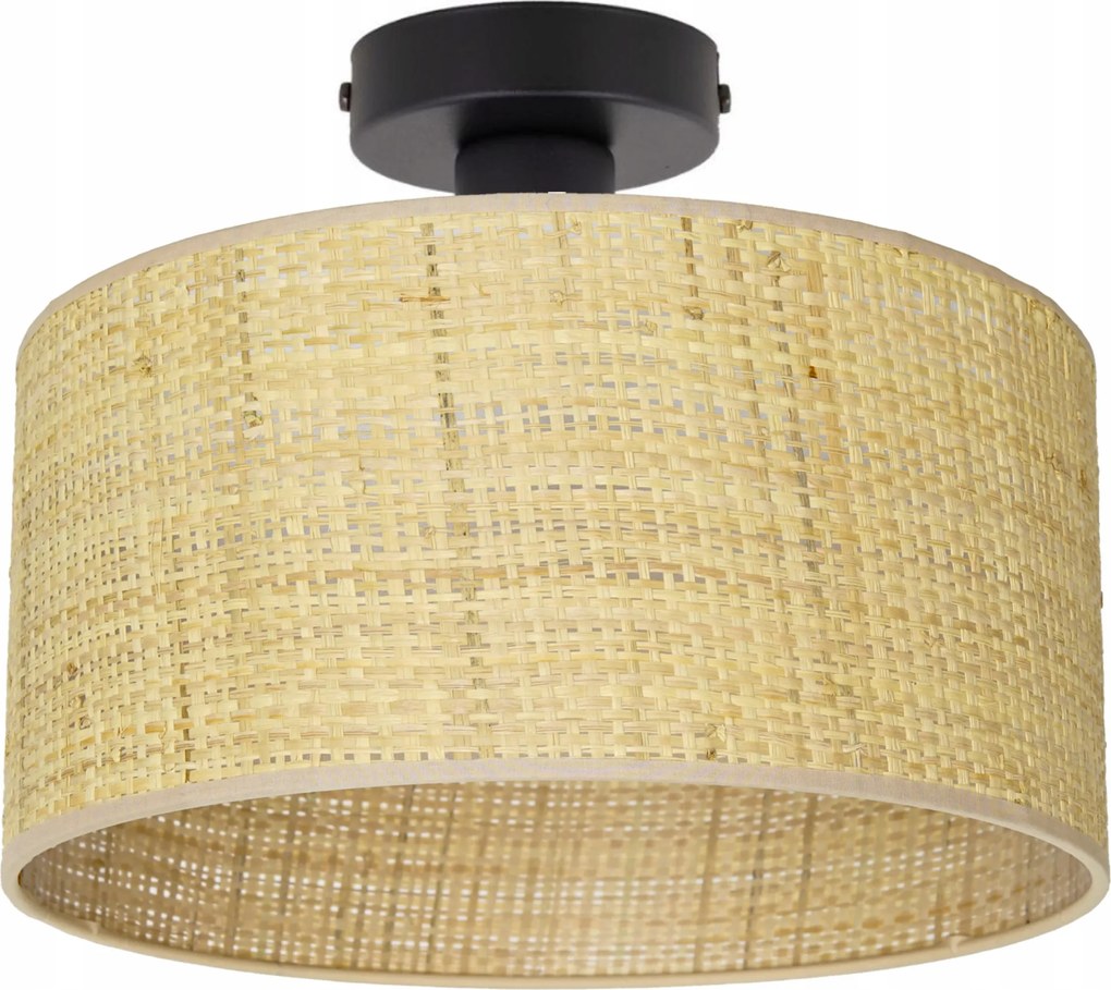 Lampa Stropní Svítidlo 1PL Stropní Stínidlo Boho Ratan 30 CM Ratanová E27 Polsko Led