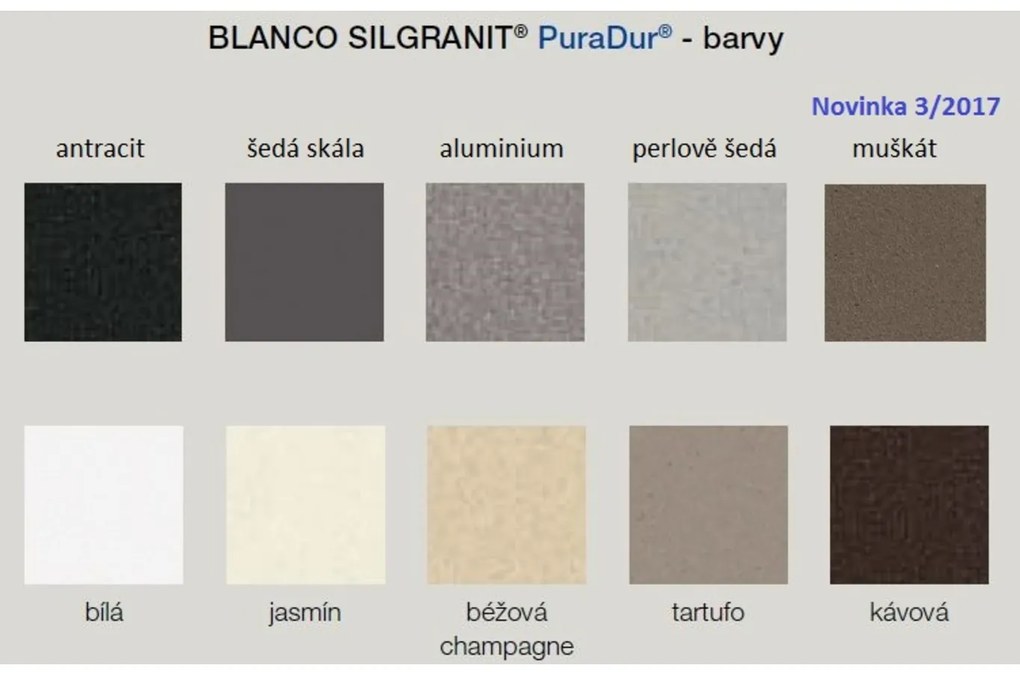 Granitový dřez Blanco ZENAR XL 6 S InFino šedá skála dřez vpravo s exc. bez příslušenství