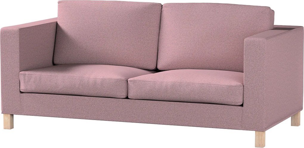 Potah na pohovku IKEA Karlanda rozkládací, krátký barva růžová látka pletený vzor
