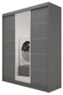 Kvalitní Šatní Skříň Makira 180 cm Bílá/černá