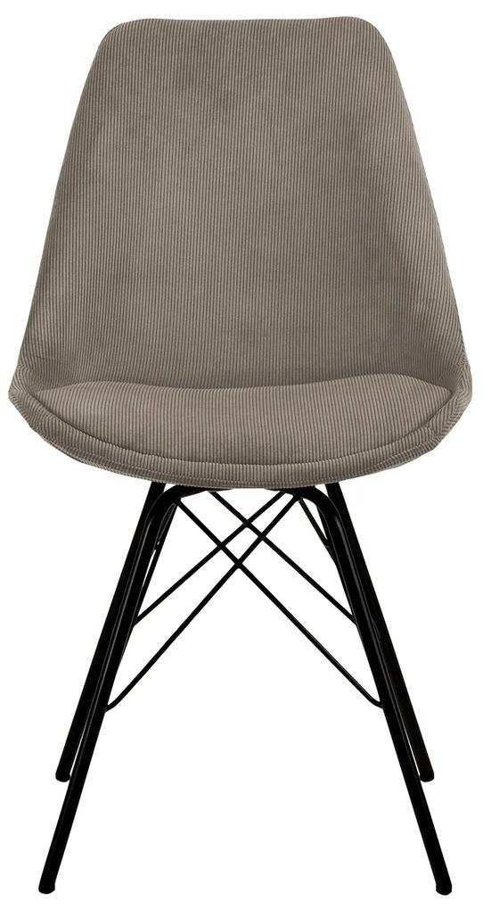 Čalouněná židle v industriálním stylu Manšestr Béžová FLYS