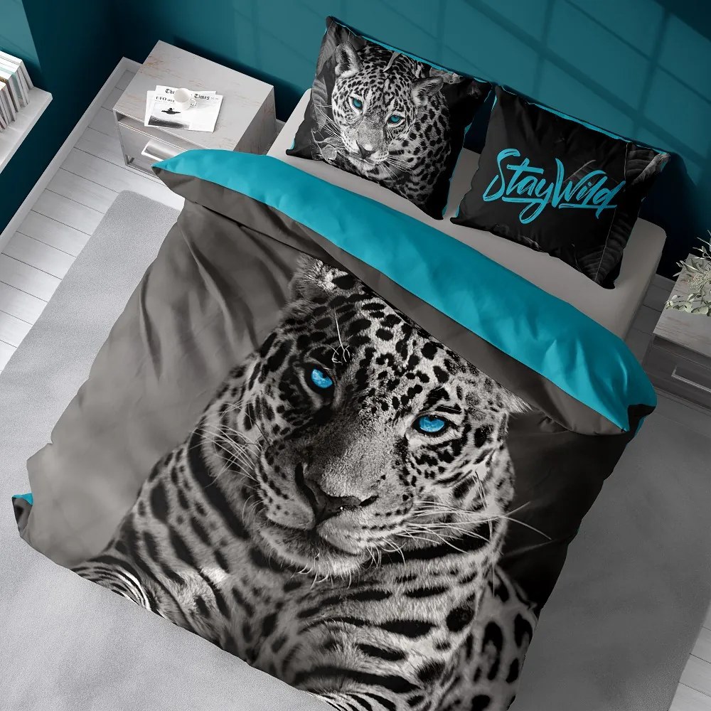 Detexpol Bavlněné povlečení 220x200 gepard 3737 A 2 povlaky na polštář 70x80 Holland Natura 69