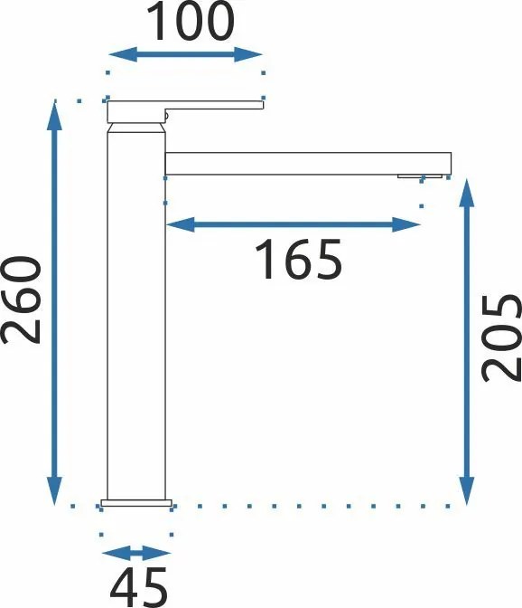 Rea Verso, vysoká umyvadlová baterie, zlatá matná, REA-B6564