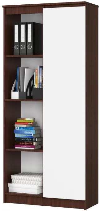 Regál R80 1D 4P CLP wenge/bílý