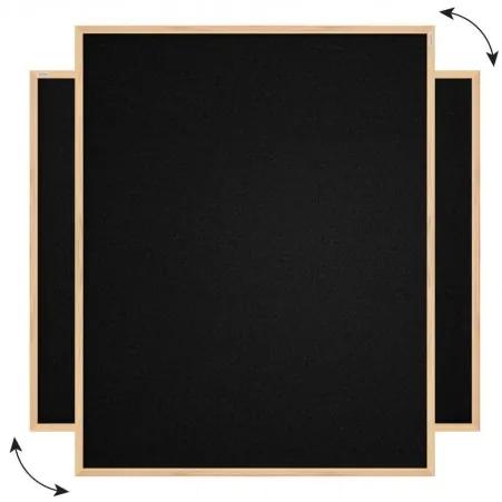 Černá korková nástěnka 60 x 40 ALLboards NATURAL TKBLACK64D