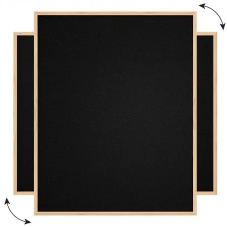 Černá korková nástěnka 90 x 60 ALLboards NATURAL TKBLACK96D