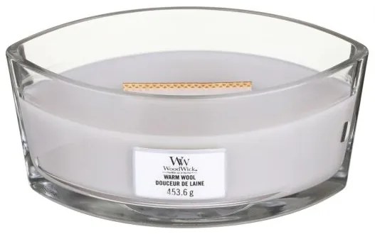 WoodWick Svíčka loď Warm Wool, 453 g