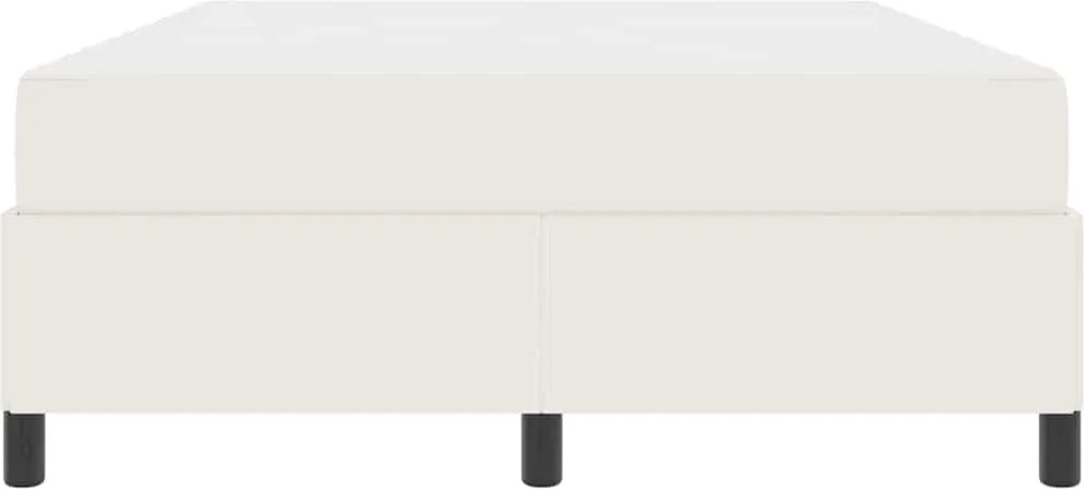 Rám postele s matrací Krémová 140 x 190 cm textil 3399122