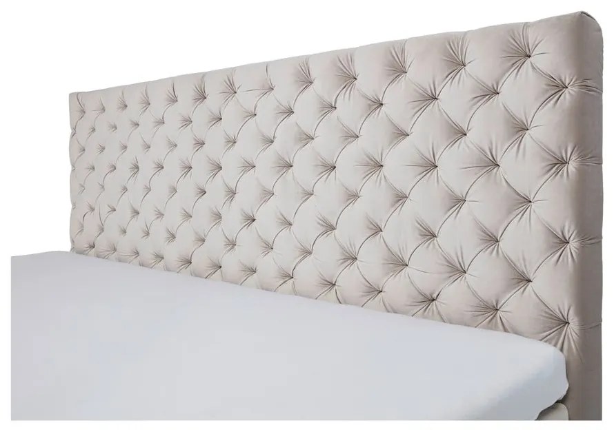 Béžová boxspring postel 200x200 cm La Maison – Meise Möbel