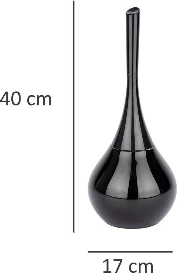 Toaletní kartáč WC BLACK, černý, WENKO