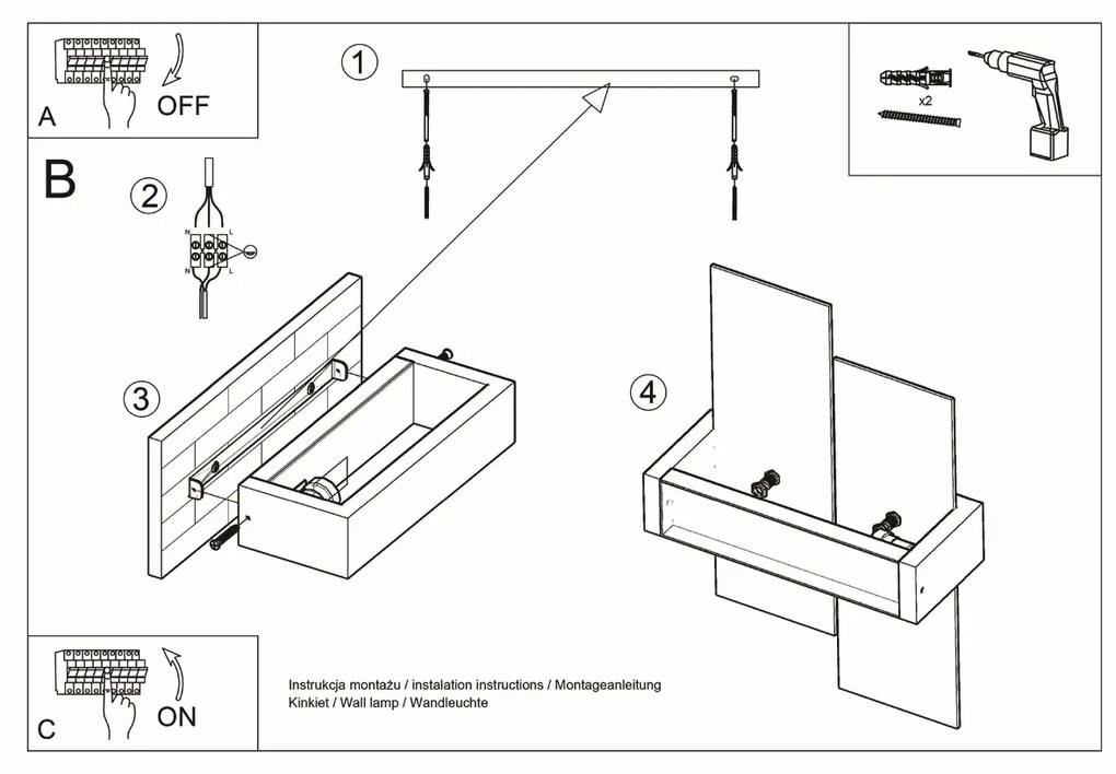 Nástěnné svítidlo Feniks, 1x mléčné skleněné stínítko, dřevo