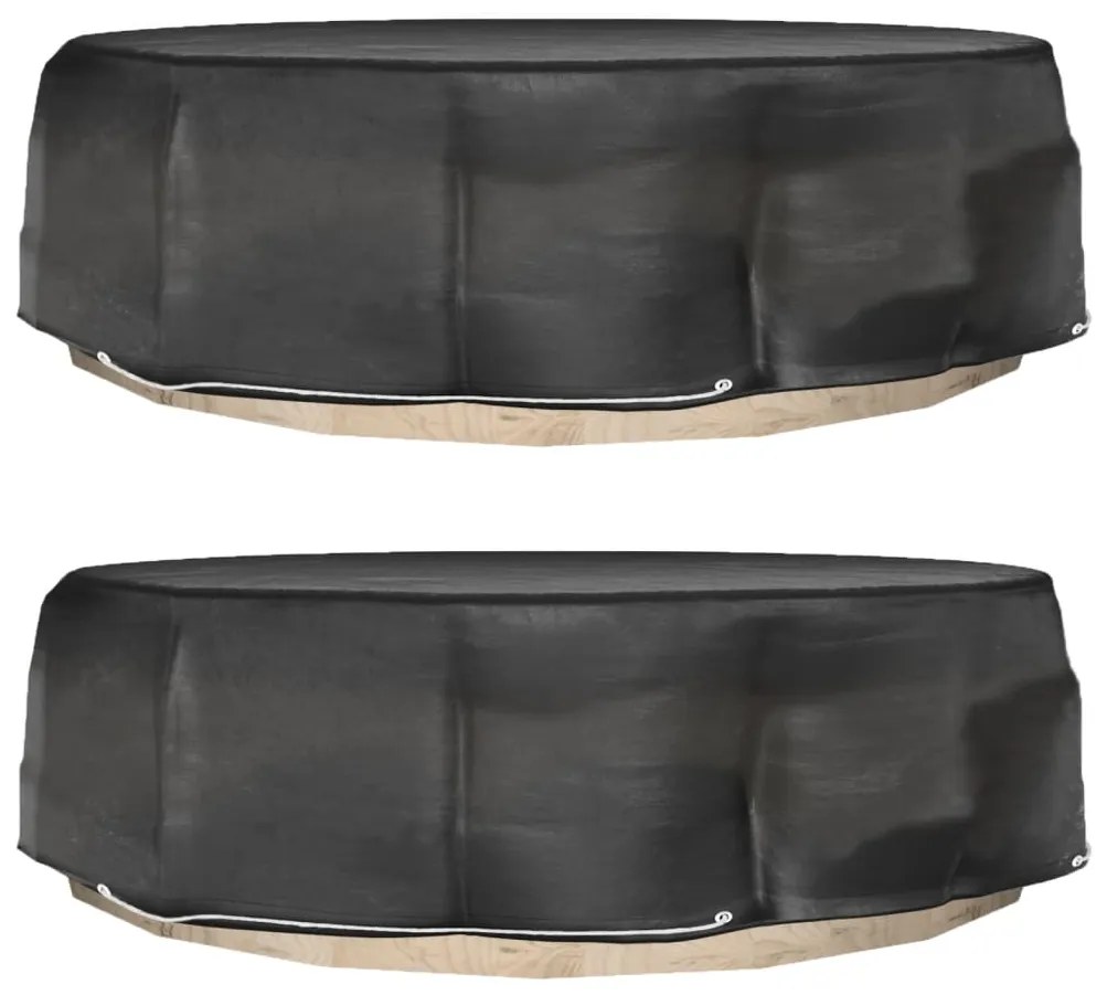 Plachty na zahradní nábytek 2 ks 8 oček Ø 188 x 50 cm kulaté 3155384