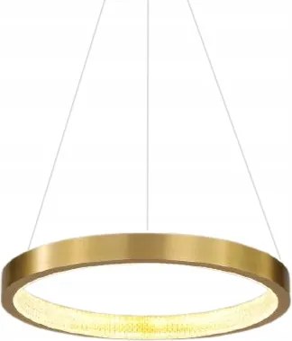 Zing Ring 60 A – Led lustr 60 cm, zlatý mosazný prsten