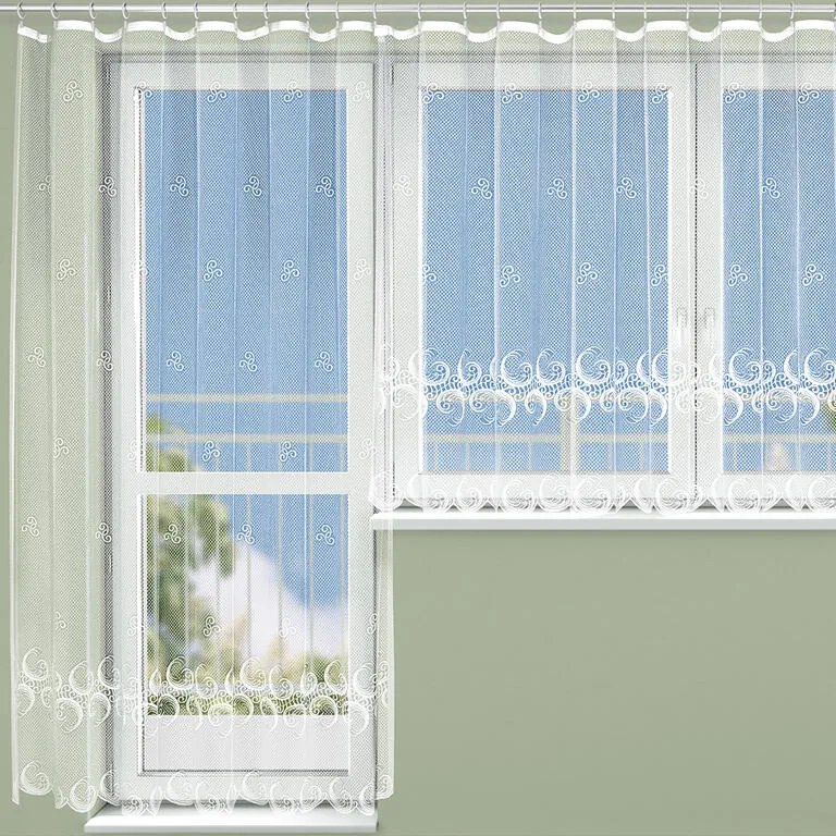 Žakárová záclona Tylex REBECA balkonový komplet