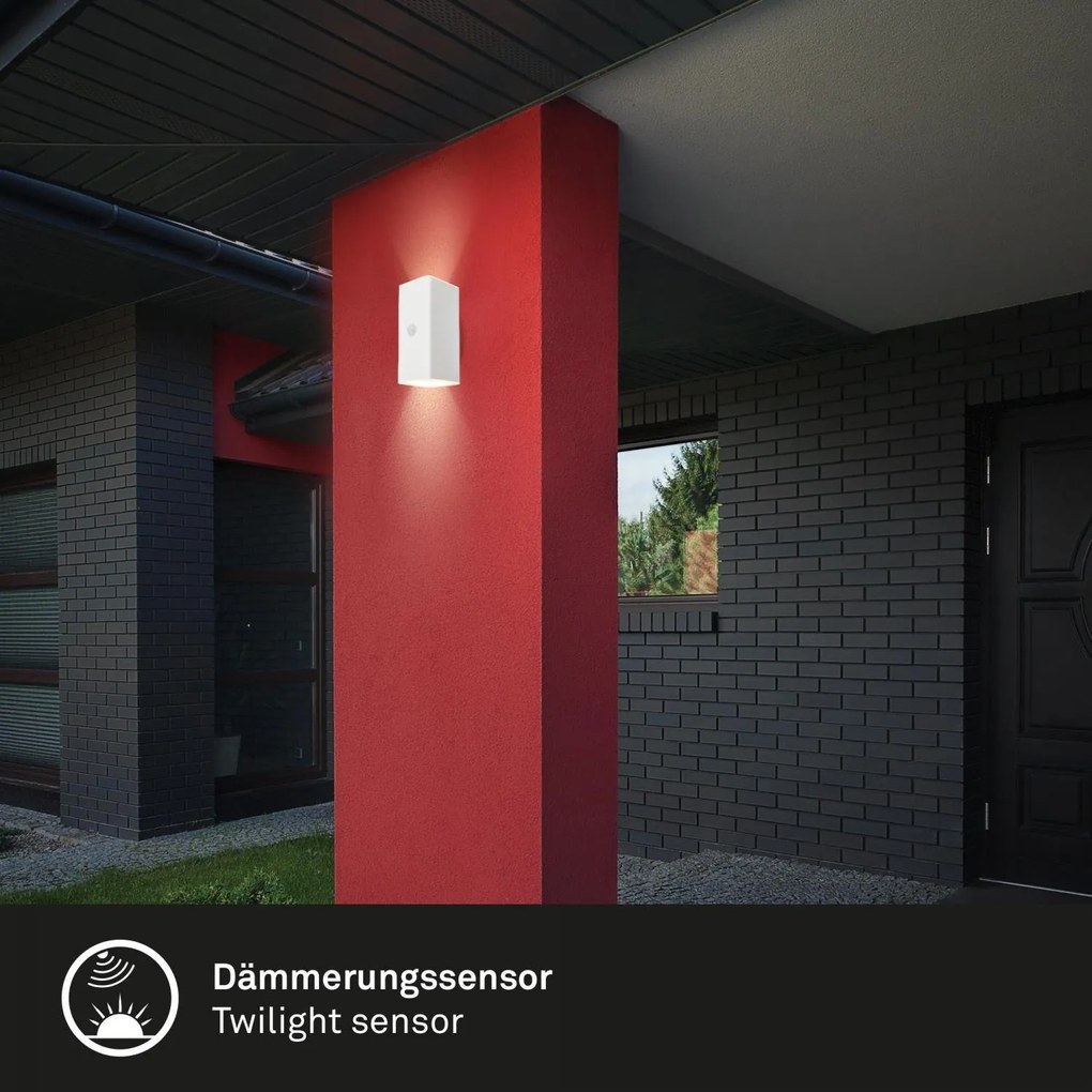 BRI 3788016 Kuni LED venkovní nástěnné svítidlo, pohybové čidlo, soumrakový senzor, nabíjecí - BRILONER