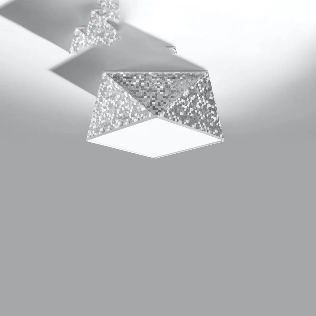 Sollux Lighting Stropní svítidlo HEXA 25 stříbrné