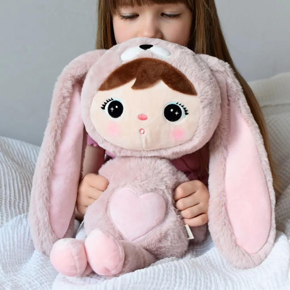 Panenka králík růžový se jménem Klaudinka 50 cm