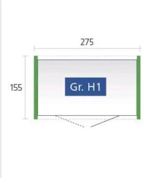 Biohort Zahradní domek HIGHLINE® H1,šedý křemen metalíza, DD