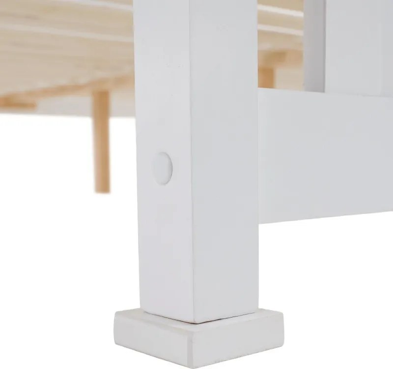 Postel s roštem 180x200, borovicové dřevo / bílá, LUCAS NEW Kondela 0000230731