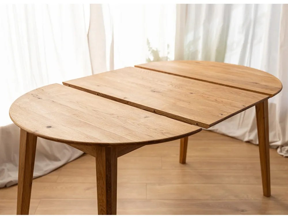 Massive home | Stůl rozkládací dubový kulatý Orbetello 90 cm do 190 cm