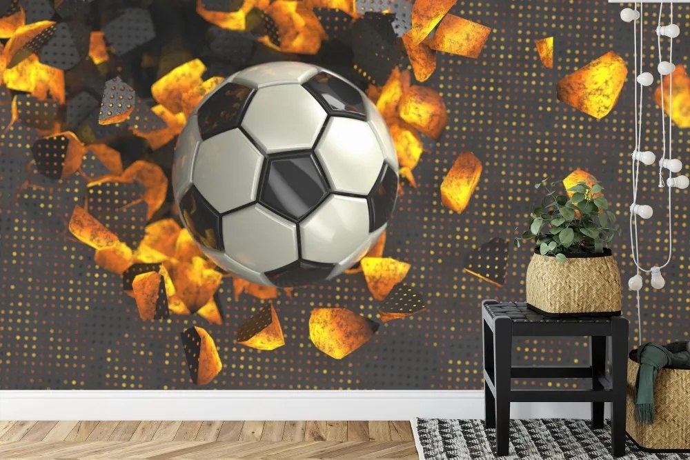 Fototapeta Fotbalový 3D Sportovní Míč Strukturální vinyl 520x318