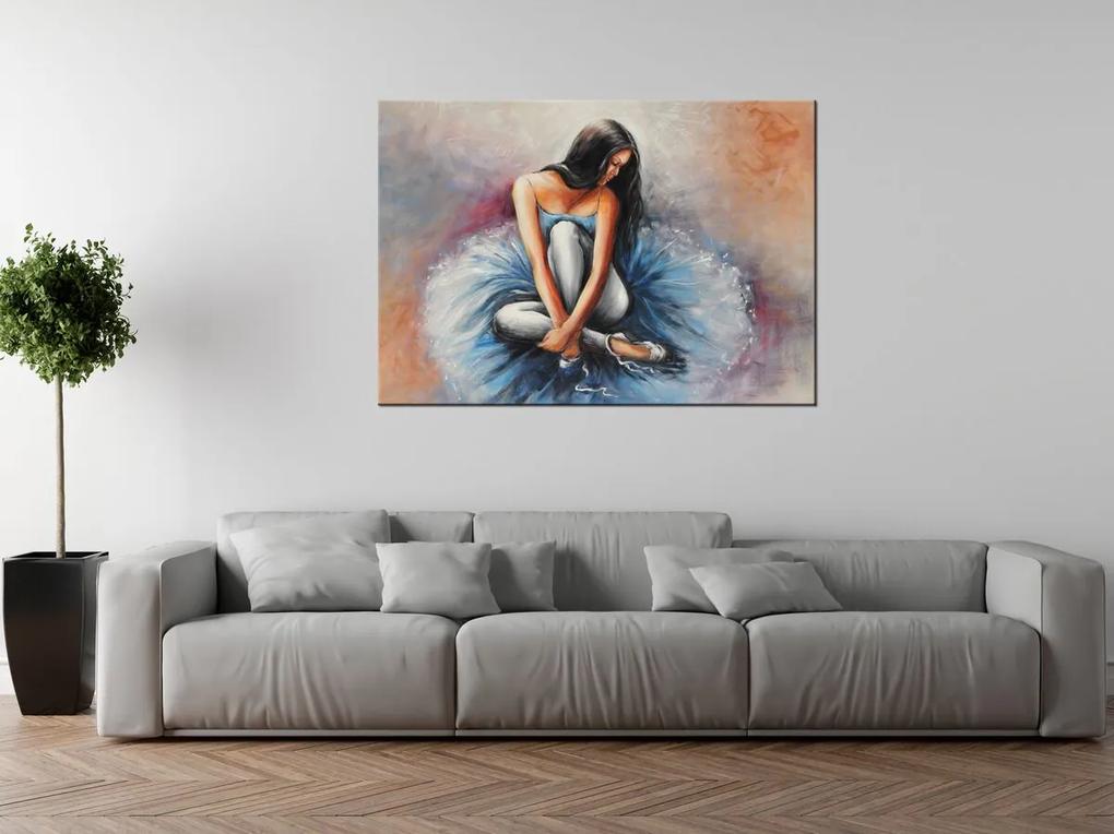 Gario Ručně malovaný obraz Tmavovlasá baletka Rozměry: 100 x 70 cm