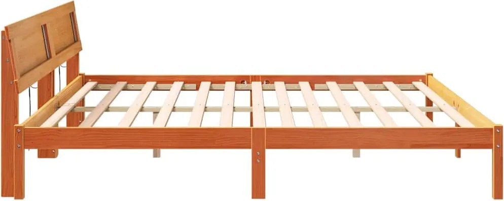 Rám postele Voskově hnědá 200 x 200 cm Masivní borové dřevo 3385747
