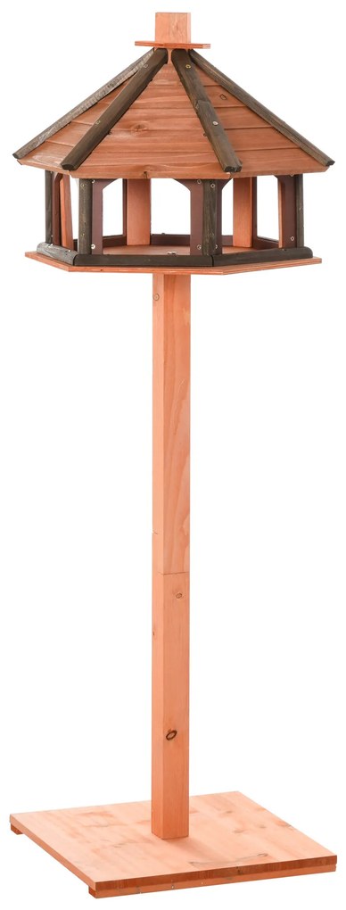 PawHut Ptačí budka PawHut, Ø52 x 130H cm, krmítko pro ptáky, dřevěná vila pro ptáky, krmítko pro ptáky, stojan na ptáky, ptačí budka, příroda| Aosom