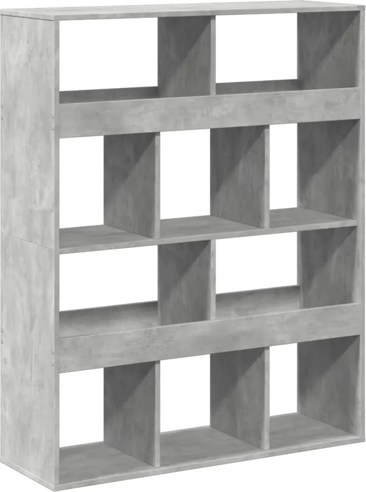 Knihovna betonově šedá 100 x 33 x 125,5 cm kompozitní dřevo 3309360