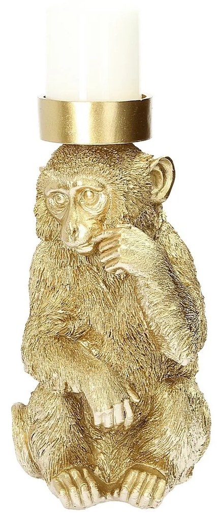 Svícen Monkey Gold 31cm