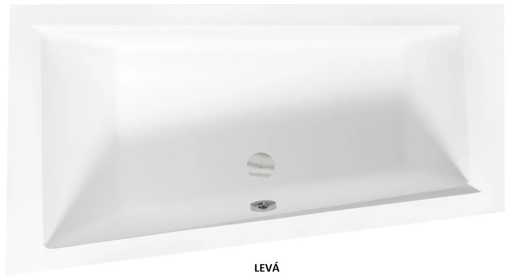 Hopa vana INTIMA 160 x 90 cm asymetrická levá vč. noh VANINTI16L+OLVPINOZSTELI