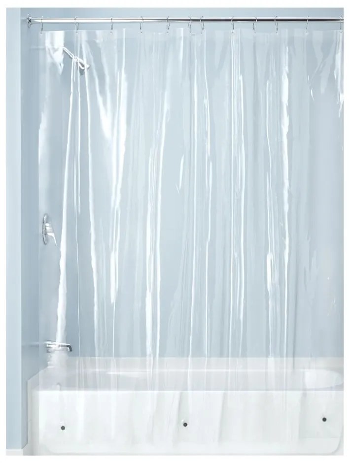 Průhledný sprchový závěs iDesign PEVA, 200 x 180 cm